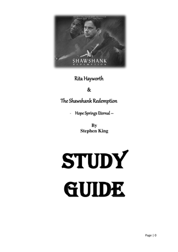 "The Shawshank Redemption" Study Guide | Teaching Resources