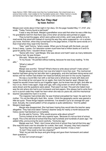 Three Science Fiction Stories | Teaching Resources