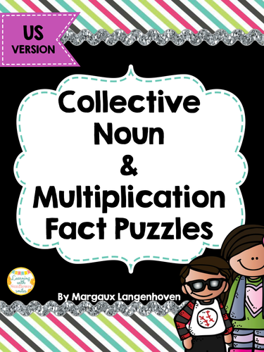 Collective Nouns and Multiplication Facts Puzzles | Teaching Resources