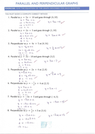 Parallel and Perpendicular Graph Equations | Teaching Resources