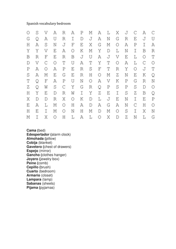 Spanish vocabulary word searches 1 The home | Teaching Resources