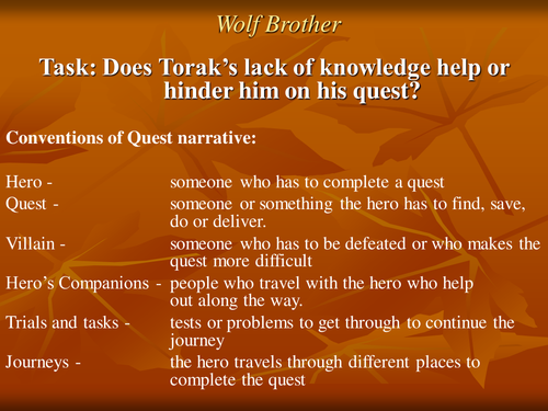 "Wolf Brother" by Michelle Paver | Teaching Resources