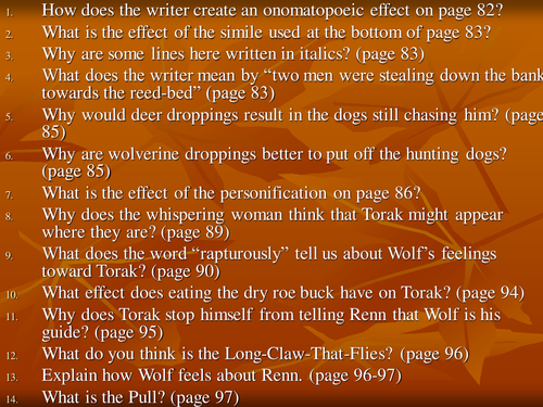 "Wolf Brother" by Michelle Paver | Teaching Resources