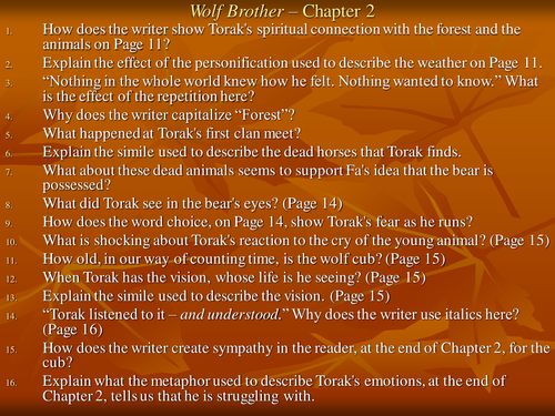 "Wolf Brother" by Michelle Paver | Teaching Resources