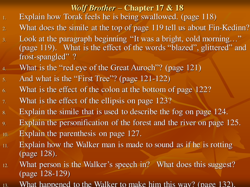 "Wolf Brother" by Michelle Paver | Teaching Resources