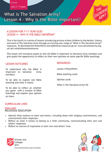 What is The Salvation Army? The Bible by salvationarmy - Teaching ...