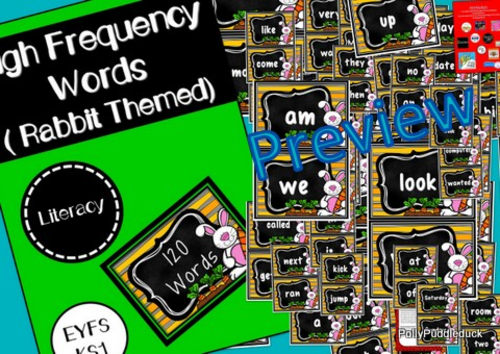 High Frequency Words (Rabbit Themed) | Teaching Resources