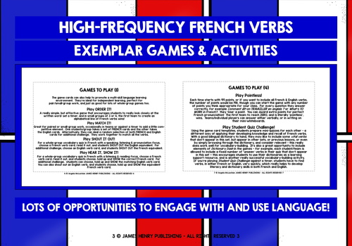 FRENCH GCSE VERBS CARDS #1 | Teaching Resources