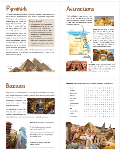 Egypt (country study for elementary grades) | Teaching Resources