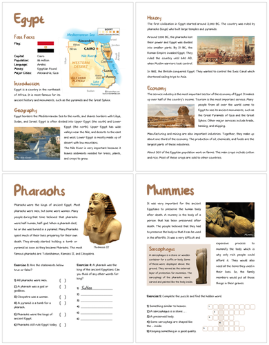 Egypt (country study for elementary grades) | Teaching Resources