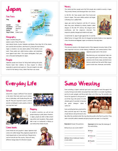 Japan (country study for elementary grades) | Teaching Resources