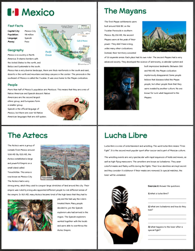 Mexico (country study for elementary grades) | Teaching Resources