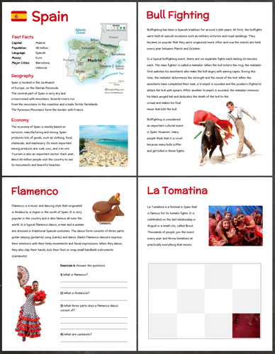 Spain (country study for elementary grades) | Teaching Resources