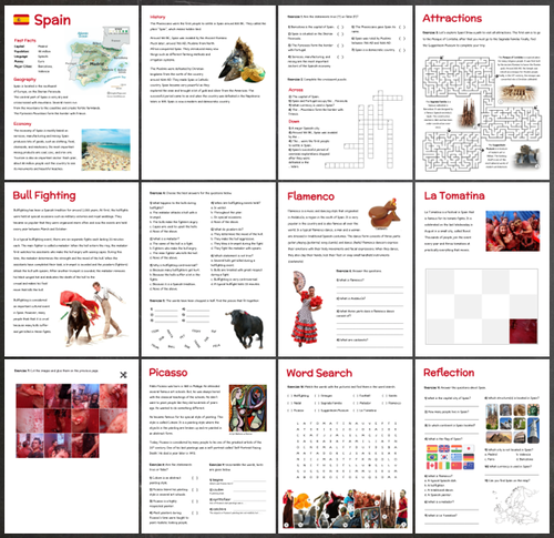 Spain (country study for elementary grades) | Teaching Resources