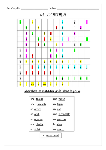 FRENCH - SPRING - LE PRINTEMPS | Teaching Resources
