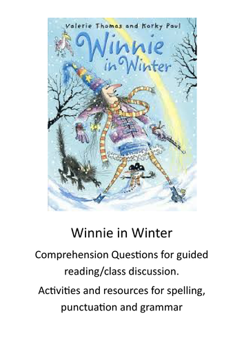 Winnie in Winter: Comprehension questions and activities & resources to ...