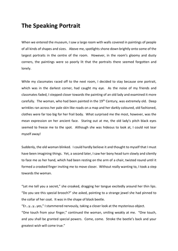 Narrative Writing: The Speaking Portrait | Teaching Resources