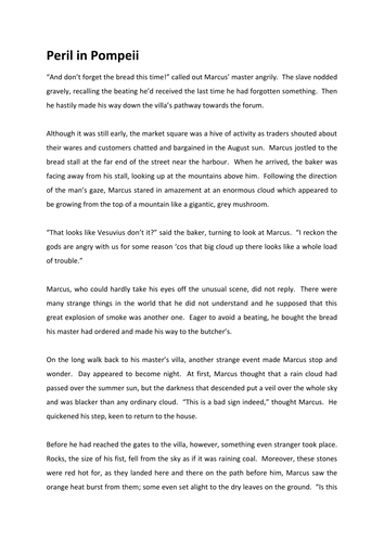 Narrative Writing: Peril in Pompeii | Teaching Resources