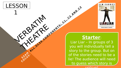 Verbatim Theatre Year 8 or 9 Drama | Teaching Resources