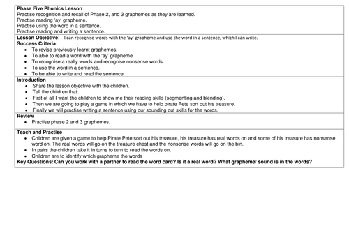 Pirate Pete find the treasure phonics | Teaching Resources