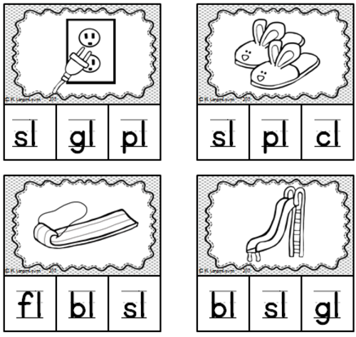 L - Blend Clip Cards | Teaching Resources