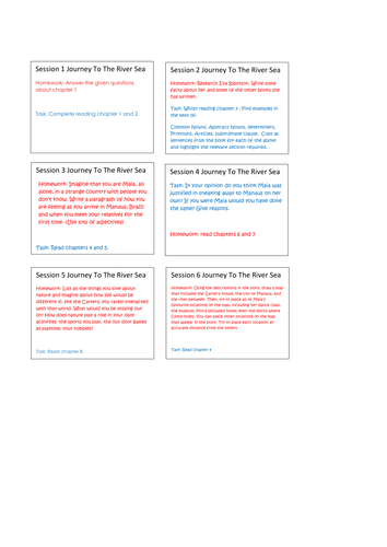 Journey To The River Sea Guided Reading Planning | Teaching Resources