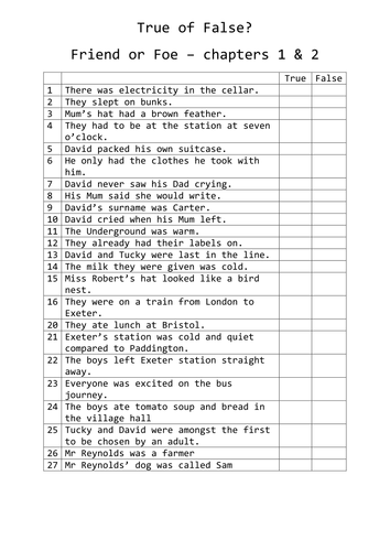 Friend or Foe Guided Reading Planning by Rachaelsmith4 - Teaching ...