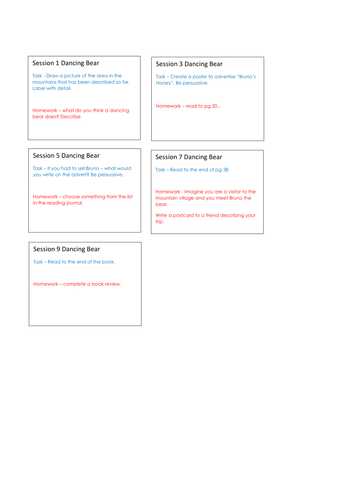 The Dancing Bear Guided Reading Planning | Teaching Resources
