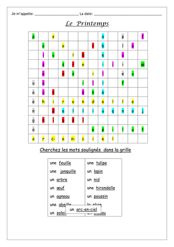 FRENCH - SPRING - LE PRINTEMPS | Teaching Resources