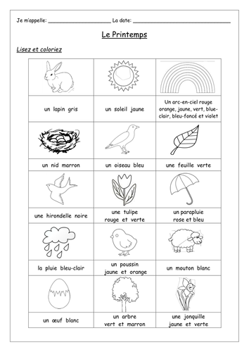 FRENCH - SPRING - LE PRINTEMPS | Teaching Resources