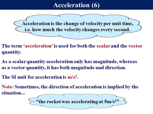Phy_5.2 Forces - Velocity and Acceleration | Teaching Resources