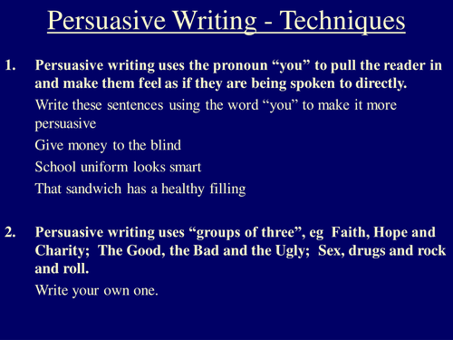 Persuasive Writing | Teaching Resources