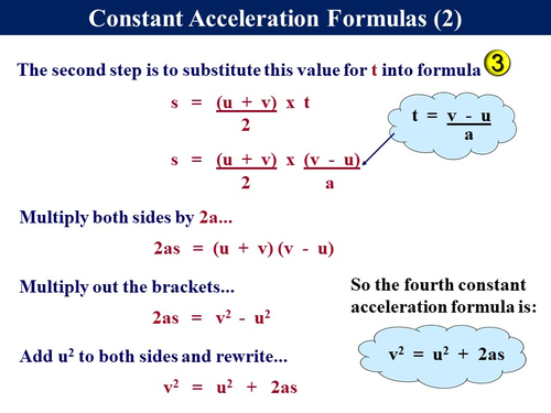 Phy_5.4 Forces and Motion - Constant Acceleration | Teaching Resources