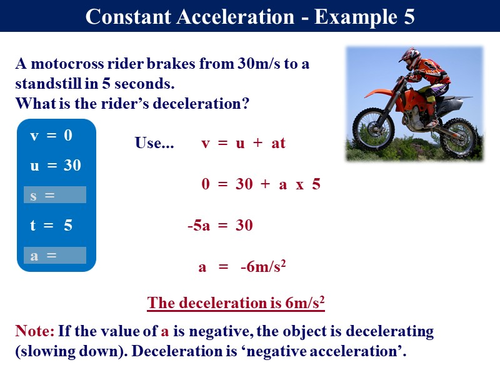 Phy_5.4 Forces and Motion - Constant Acceleration | Teaching Resources