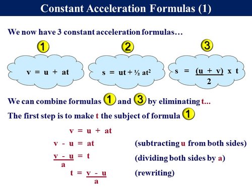 Phy_5.4 Forces and Motion - Constant Acceleration | Teaching Resources