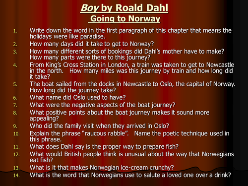 Boy by Roald Dahl | Teaching Resources