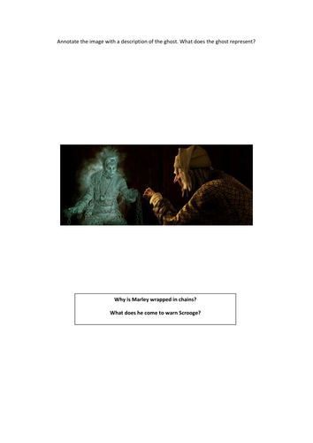 The Ghosts in A Christmas Carol - 4 separate revision worksheets on the ...