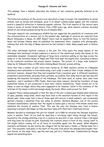 IGCSE English Language Extended Paper - The Beast of Bodmin Moor 2015 ...