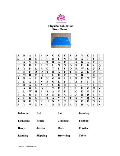 Physical Education Word Searches