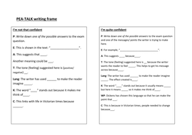 Approaching English Literature extract questions for less confident ...