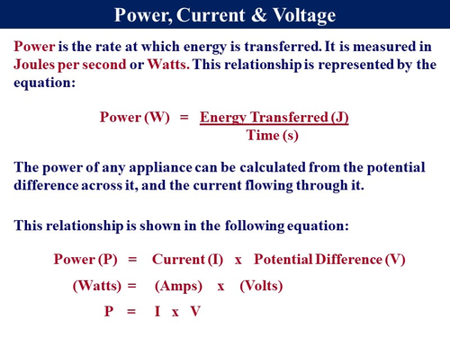 Phy_1.8 Power of Electrical Appliances | Teaching Resources