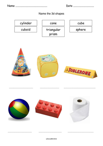 3d Shapes worksheet | Teaching Resources