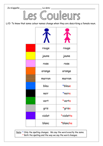 FRENCH - Colours - Les Couleurs - Activity Booklet KS2 - Worksheets ...