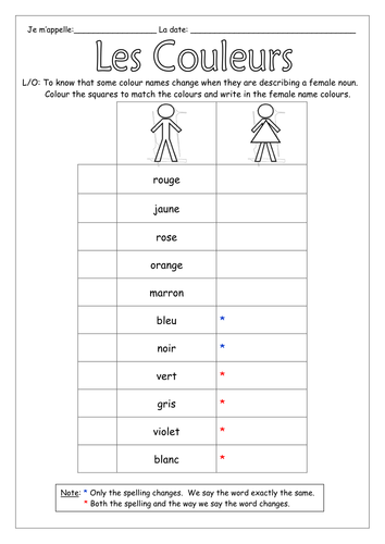 FRENCH - Colours - Les Couleurs - Activity Booklet KS2 - Worksheets ...