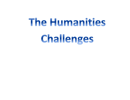 Humanities Challenge Wall: Extension Task | Teaching Resources
