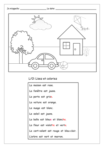 FRENCH - Les Couleurs Activity Booklet - 2nd to 6th grade - Worksheets ...