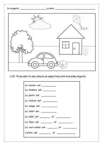 FRENCH - Les Couleurs Activity Booklet - 2nd to 6th grade - Worksheets ...