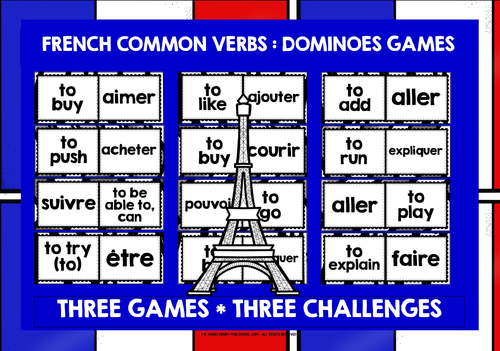 FRENCH VERBS DOMINOES #1 | Teaching Resources