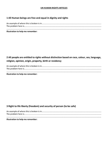 Human Rights Responsibilities - Citizenship | Teaching Resources
