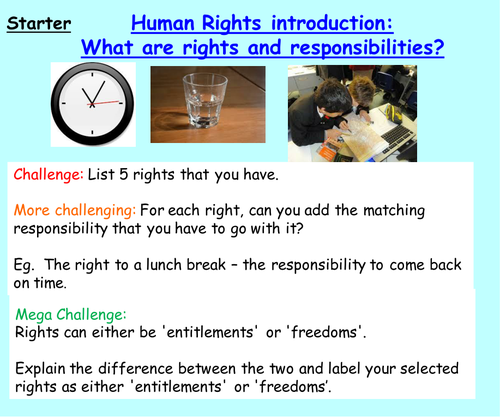 Human Rights Responsibilities - Citizenship | Teaching Resources
